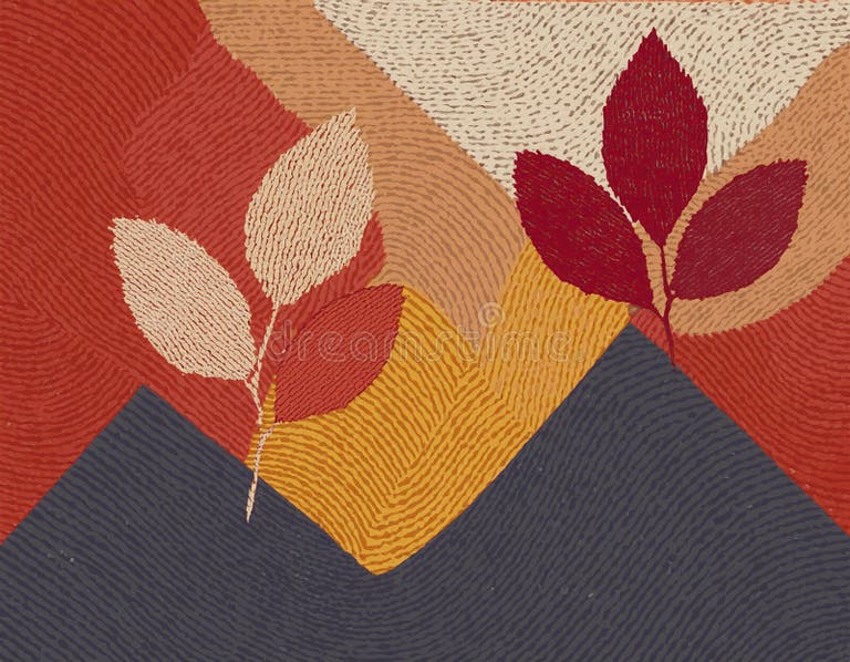 Modern Minimalist Pattern Geometric Shapes and Abstract Leaf Forms for ...