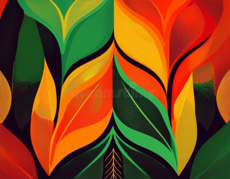 Modern Minimalist Pattern Geometric Shapes and Abstract Leaf Forms for ...