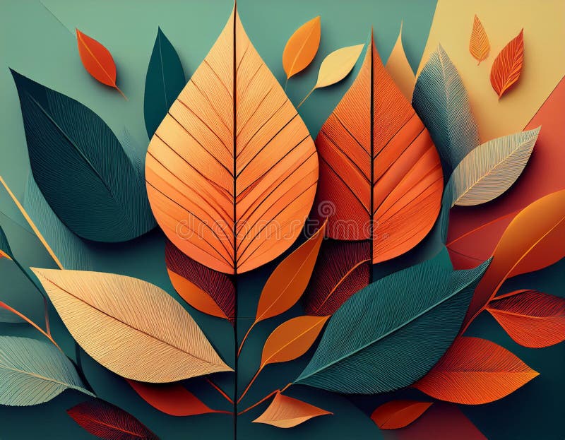 Modern Minimalist Pattern Geometric Shapes and Abstract Leaf Forms for ...