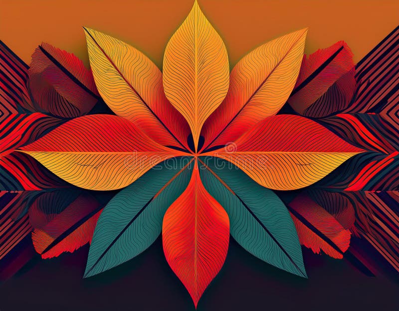 Modern Minimalist Pattern Geometric Shapes and Abstract Leaf Forms for ...