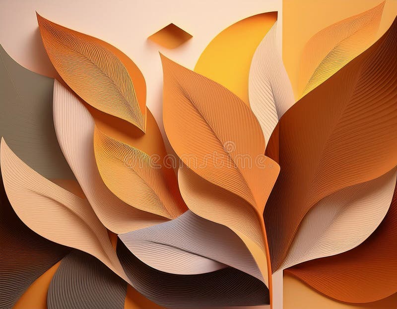 Modern Minimalist Pattern Geometric Shapes and Abstract Leaf Forms for ...