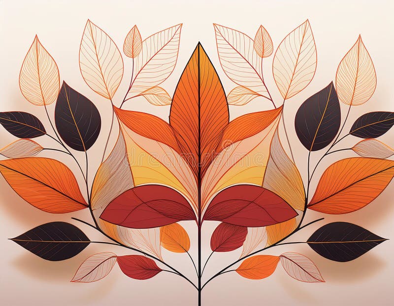 Modern Minimalist Pattern Geometric Shapes and Abstract Leaf Forms for ...