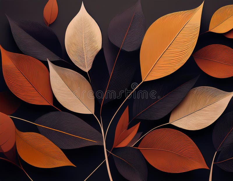 Modern Minimalist Pattern Geometric Shapes and Abstract Leaf Forms for ...