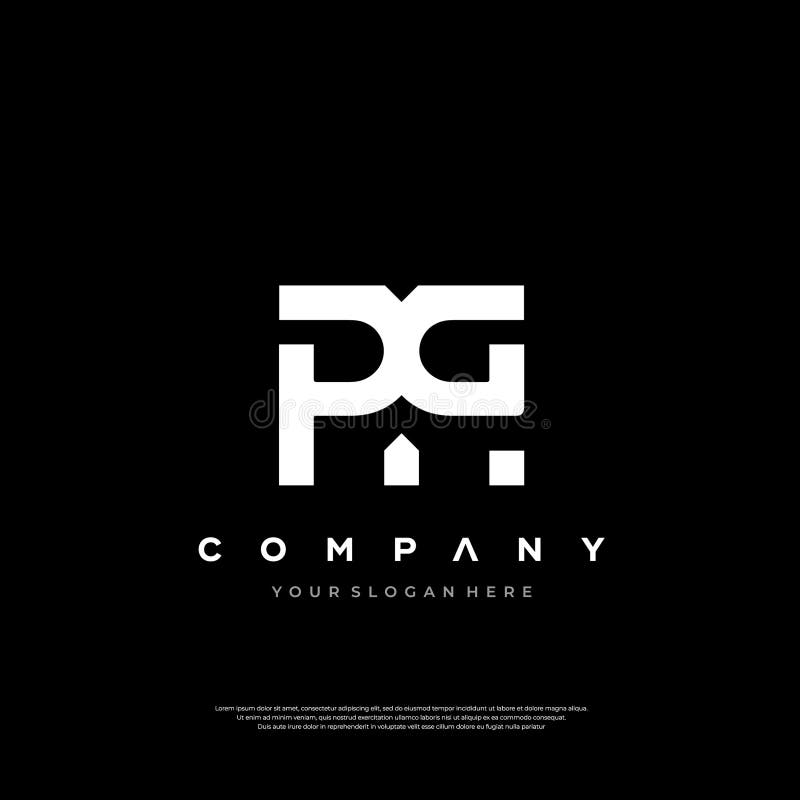 PG Company Bold Emblem stock vector. Illustration of graphic - 321962785