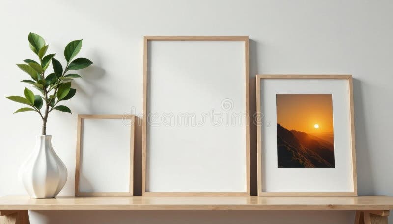 Modern Minimalist Photo Frames in Various Sizes, Texture, Geometric ...