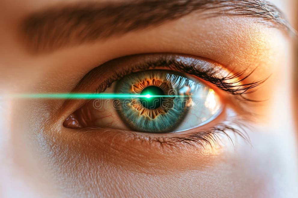 In a Modern Minimalist Piece, an Eye with a Translucent, Gradient Iris Hints at Intricate ...