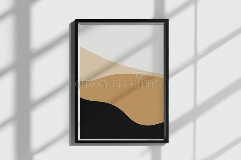 Modern Minimalist Poster Design Featuring a Thin Black Frame with ...