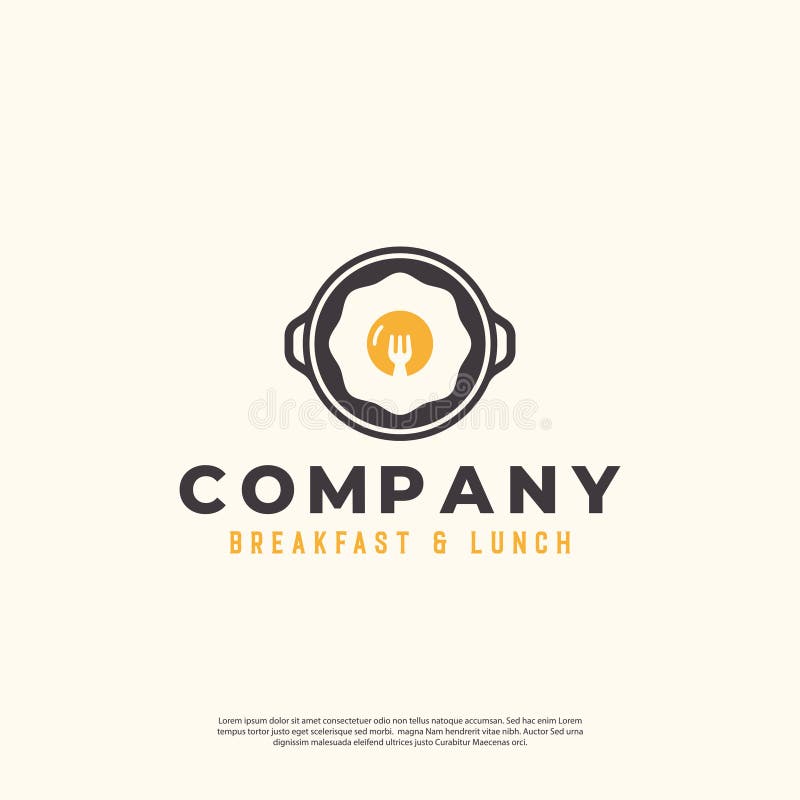 Modern Minimalist Ready-to-eat Fried Egg Logo Stock Vector ...