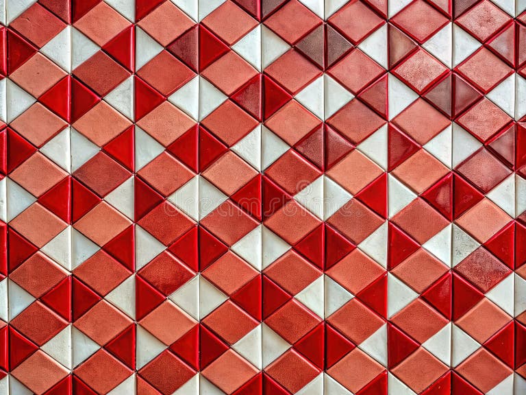 Modern Minimalist Red and White Tile Pattern Background Clean Geometric ...
