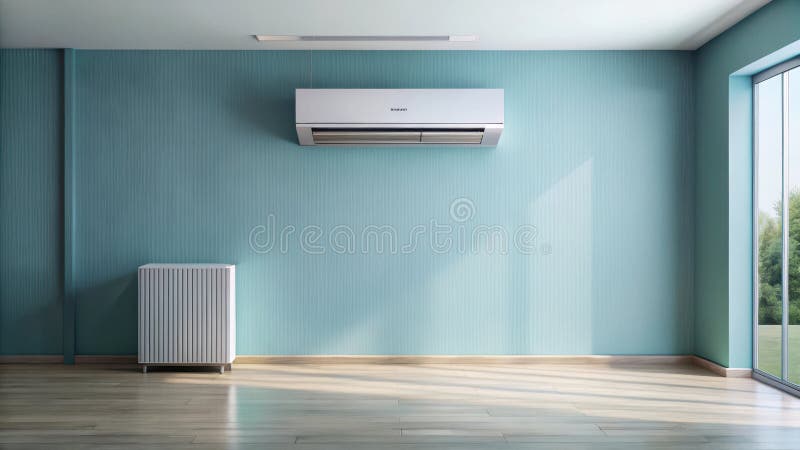 Modern Minimalist Room Interior Design with Wall Mounted Climate ...