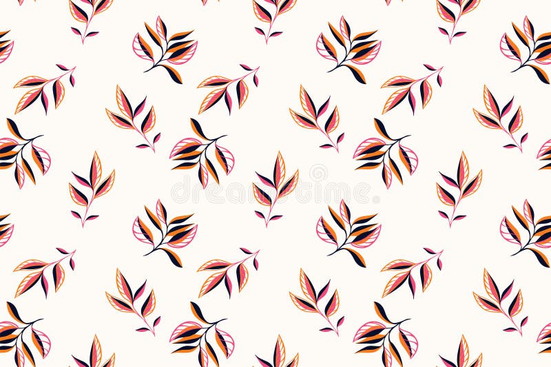 Modern Minimalist Seamless Pattern with Tiny Creative Branches Leaves ...