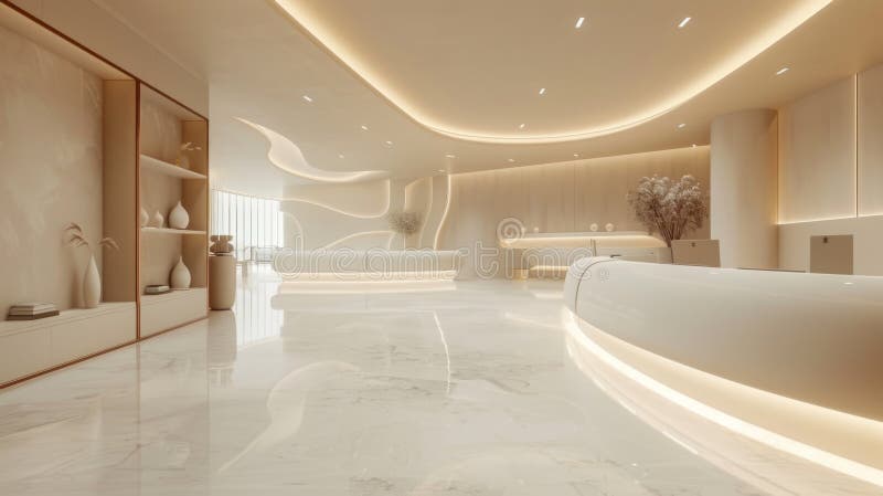 A Modern, Minimalist Showroom with Clean Lines and Empty Spaces ...