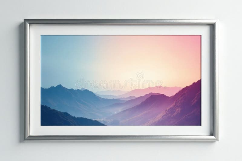 Modern Minimalist Silver Frame, White Backdrop , Minimalist, Simple ...