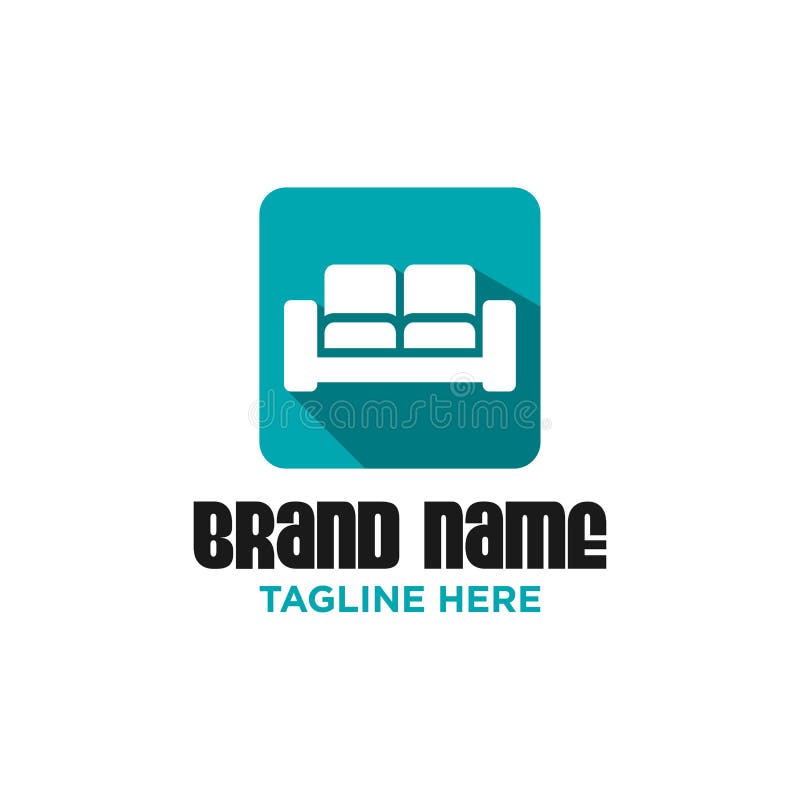 Sofa Logo Design stock vector. Illustration of comfortable - 264748428