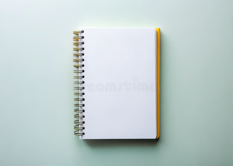 A Modern Minimalist Spiral Notebook Unveiled Open Blank and Ready for ...