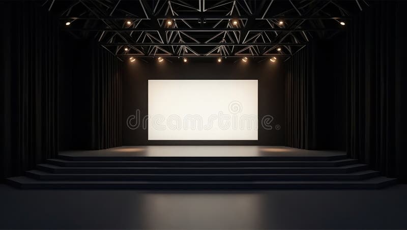 Luxurious Conference Stage with Contemporary Design Stock Illustration ...