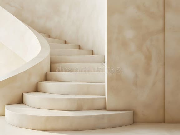 Modern Minimalist Stairs with Depth Stock Illustration - Illustration ...