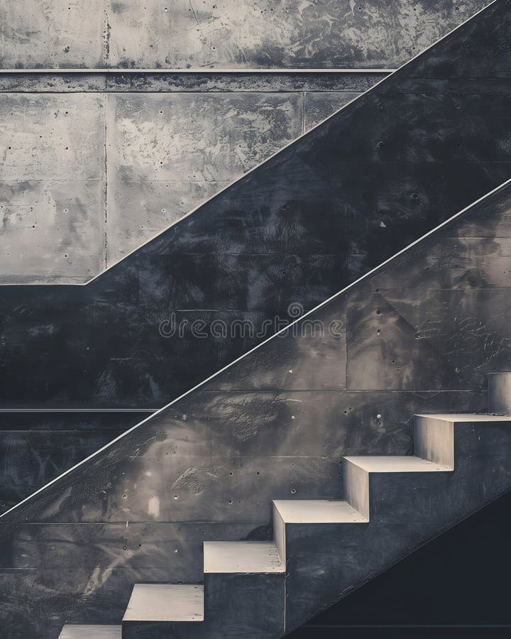 Modern Minimalist Stairs with Depth Stock Illustration - Illustration ...