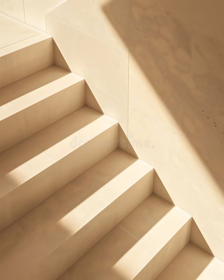 Modern Minimalist Stairs with Depth Stock Illustration - Illustration ...