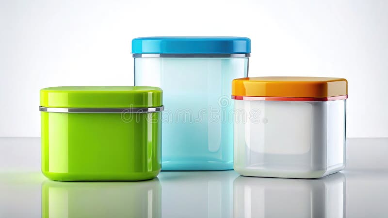 Modern Minimalist Storage Container Mockup Empty Silhouette for Retail ...