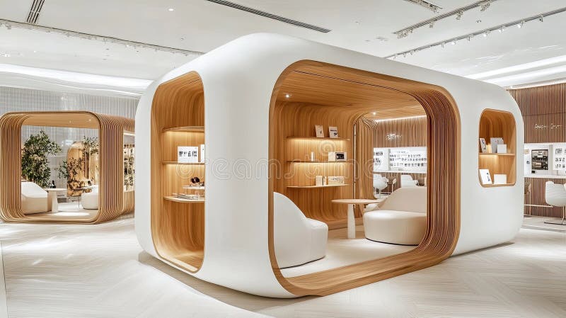 Modern Minimalist Store Interior Design. Luxury Retail Space Concept ...