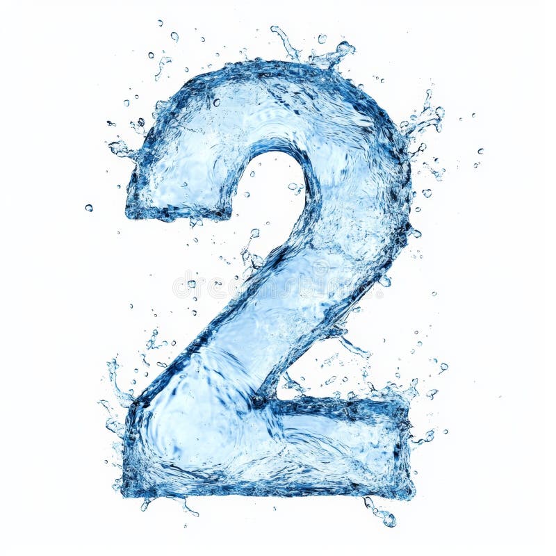 In a Modern, Minimalist Style, an Abstract Design Features the Number 2 ...