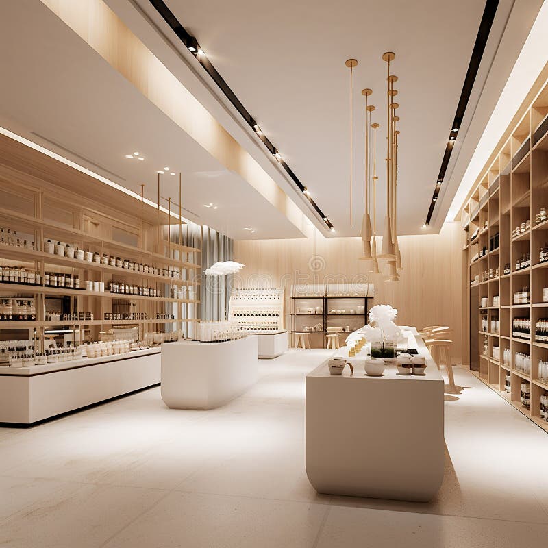 A Modern Minimalist Style Cultural and Creative Store with Large Space ...