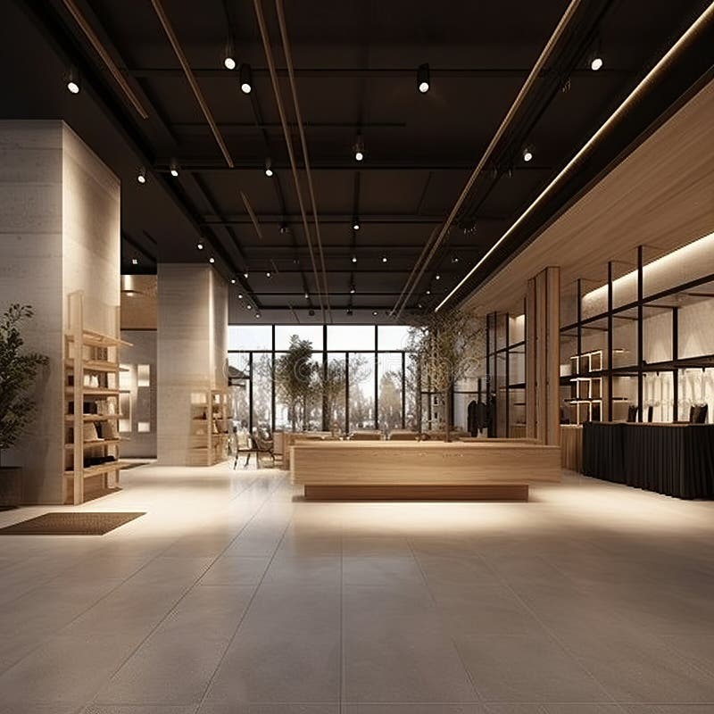 A Modern Minimalist Style Cultural and Creative Store with Large Space ...