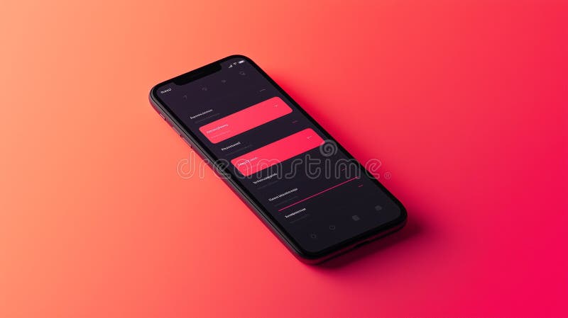 User Interface Design Layout Featuring Minimalist Modern Style Stock ...