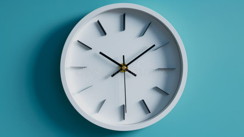 A Modern Minimalist Wall Clock. AI Generated Stock Image - Image of ...