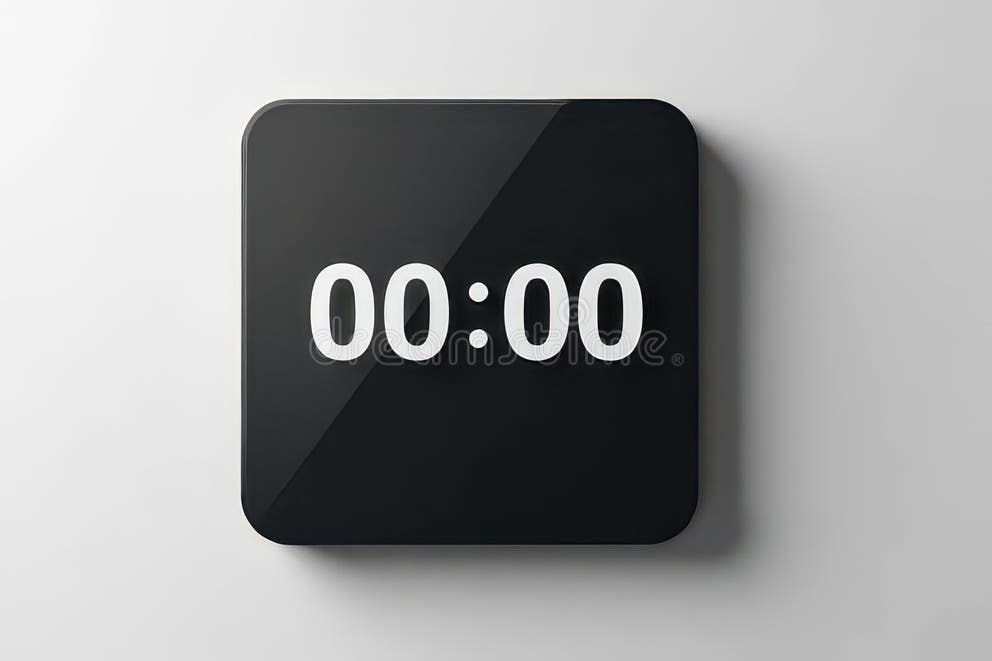 Modern Minimalist Wall Clock with Countdown Timer Display Stock Illustration - Illustration of ...