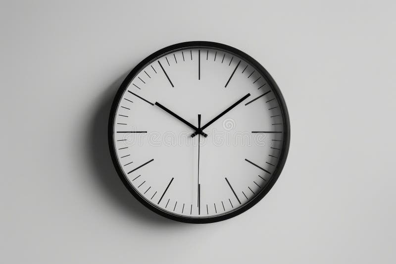 Modern Minimalist Wall Clock Stock Illustration - Illustration of ...