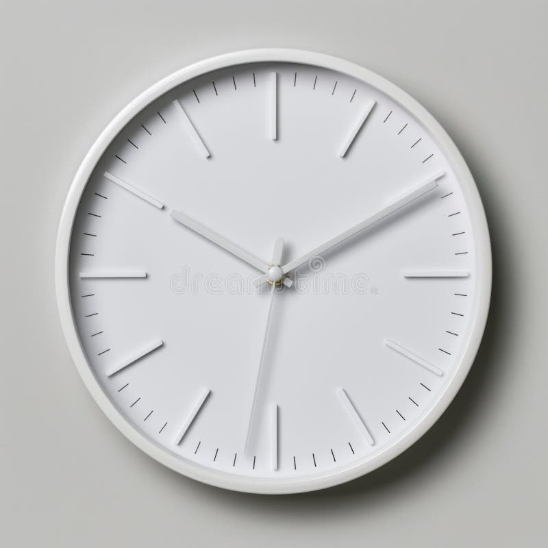 Modern Minimalist Wall Clock Stock Illustration - Illustration of ...