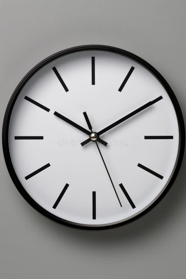 Modern Minimalist Wall Clock Stock Illustration - Illustration of ...