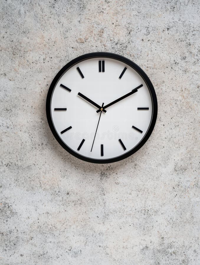 Modern Minimalist Wall Clock Stock Illustration - Illustration of chic ...