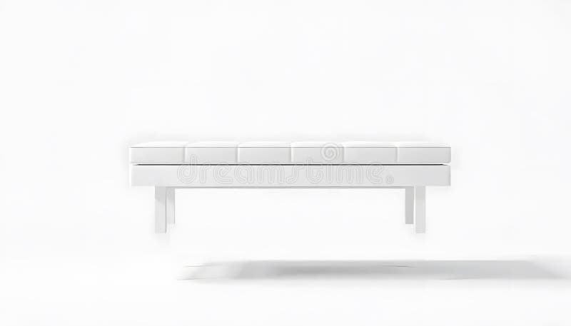 Modern Minimalist White Bench Design Studio Photography Stock ...