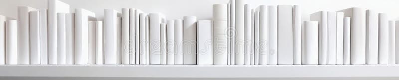 Modern Minimalist White Book Collection for Home Interior Design Stock ...