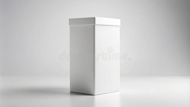 Modern Minimalist White Box with Lid Versatile Packaging Design Concept ...