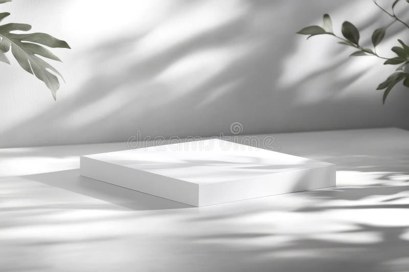Modern Minimalist White Display Podium Generated Using AI. Stock ...