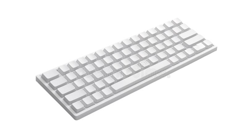 Modern Minimalist White Keyboard Design 3D Render High Resolution Clean ...