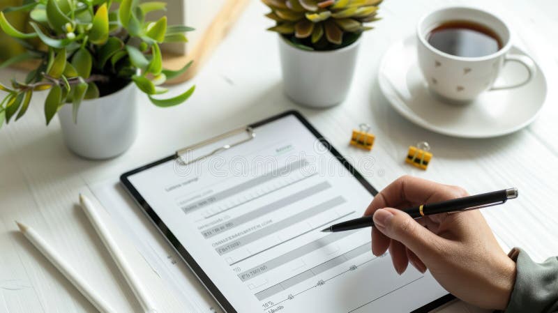 Modern Minimalist Workspace Featuring a Consumer Survey Quality ...