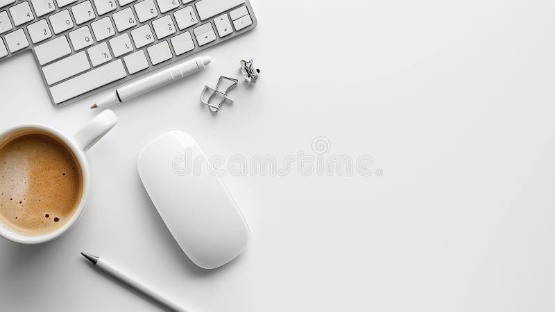 Minimalistic Home Office Workspace Setup Stock Photo - Image of ...