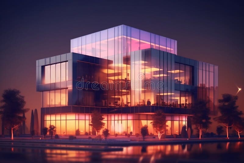 Modern Minimalistic Business Building: Sleek Office Architecture at ...