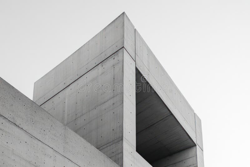 Modern Minimalistic Concrete Architectural Structure Background Stock ...