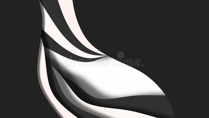 Modern and Minimalistic Crisp Black and White Stripes on a Black ...