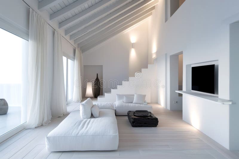 Modern and Minimalistic Design with Clean Lines Stock Illustration ...