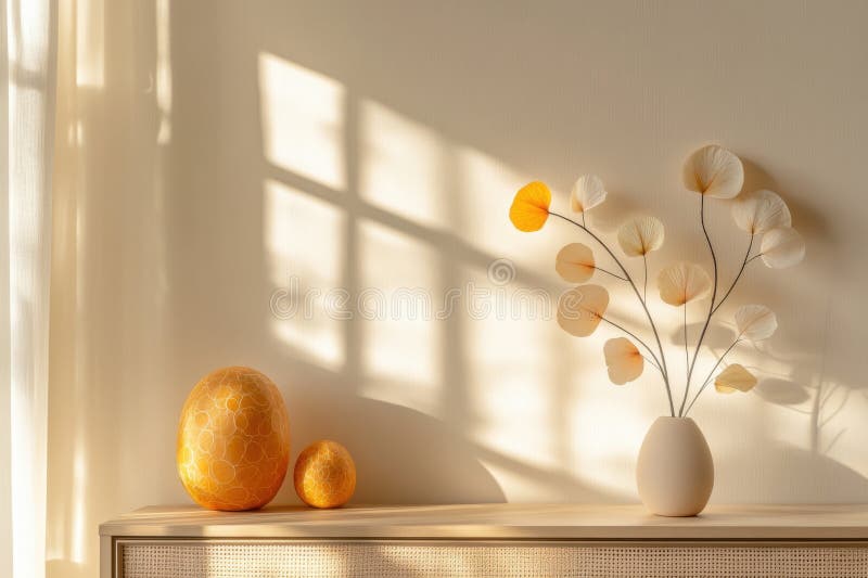 Modern Minimalistic Easter Decor on Sunlit Wall Perfect for Home ...