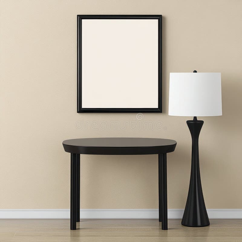 Modern Minimalistic Interior Composition Featu a Blank Picture Frame a ...