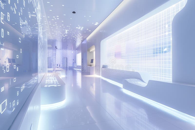 A Modern, Minimalistic Medical Lab with AI Driven Devices. the Space is ...