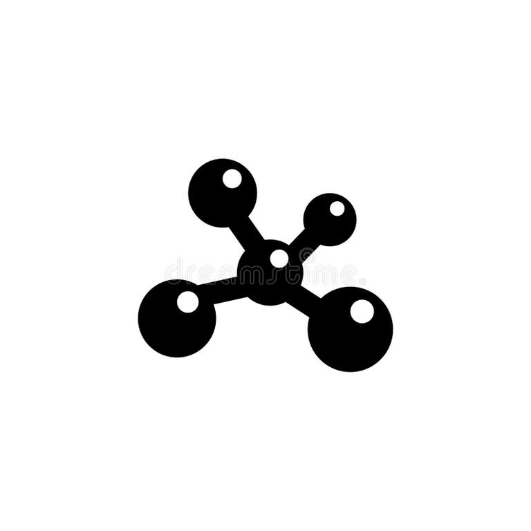 Modern, Minimalistic Molecule Icon Perfect for Science and Education ...